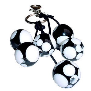 Sobral Design Brazil (Jackie Brazil) Polka Dot Resin Keyring - Black